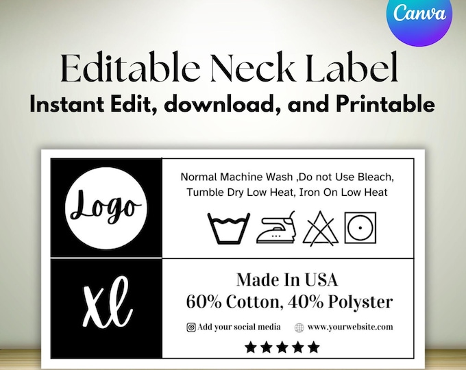 CUSTOM NECK LABEL Transfer Affordable Custom Neck Tag for T Shirt and ...