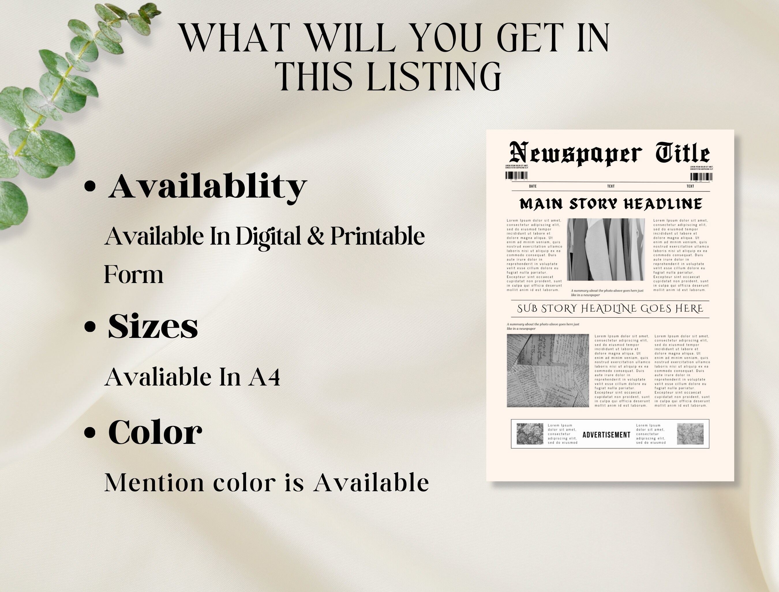 Business Newspaper Template, Business Announcement Newspaper, Business ...