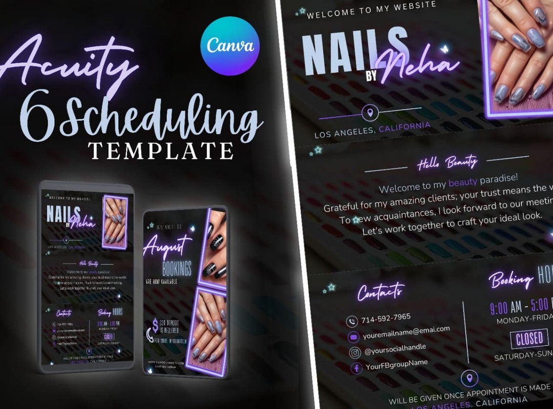 Acuity Scheduling Template, Nail Tech Acuity Scheduling Template, Nail ...
