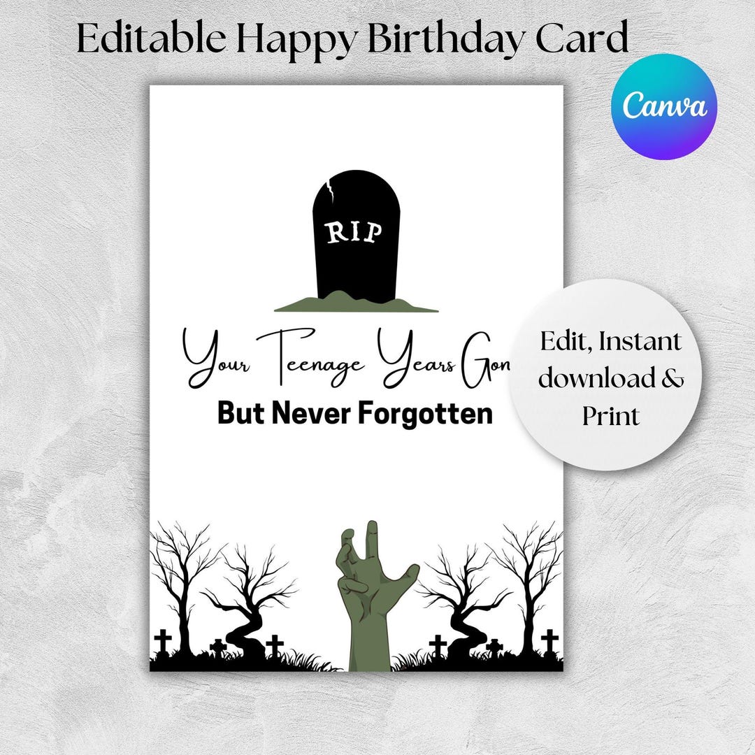 RIP Birthday Invitation, RIP 20s Birthday Invitation, RIP Twenties ...