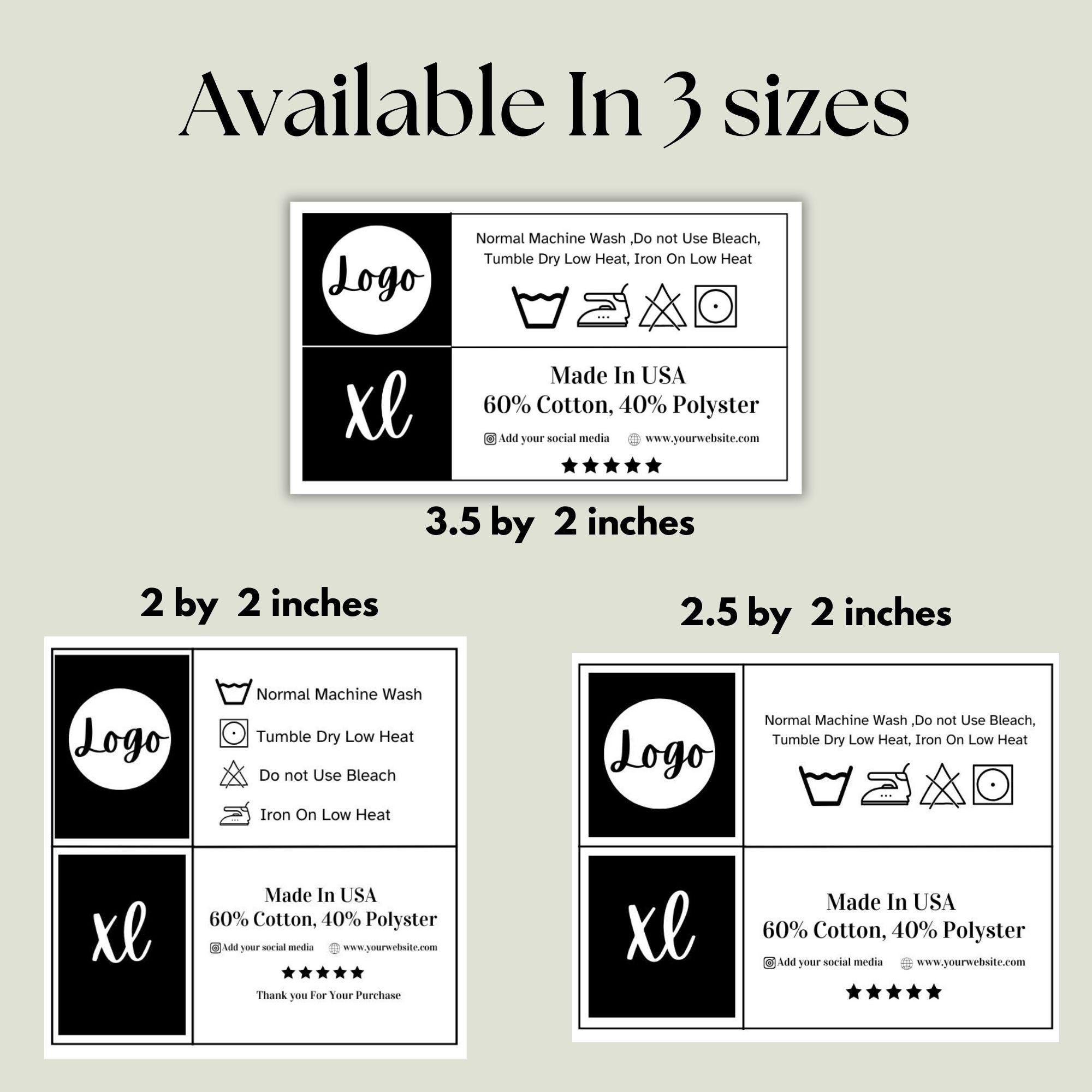 Neck Label Template, Custom Tagless Label, Neck Labels, Custom Clothing ...