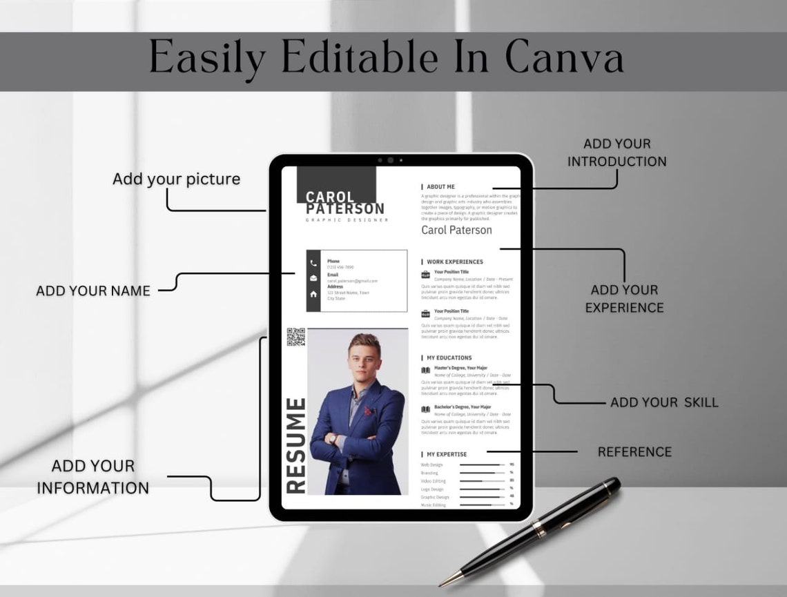 ATS Resume Template, CV Template, Cover Letter, Professional Resume ...