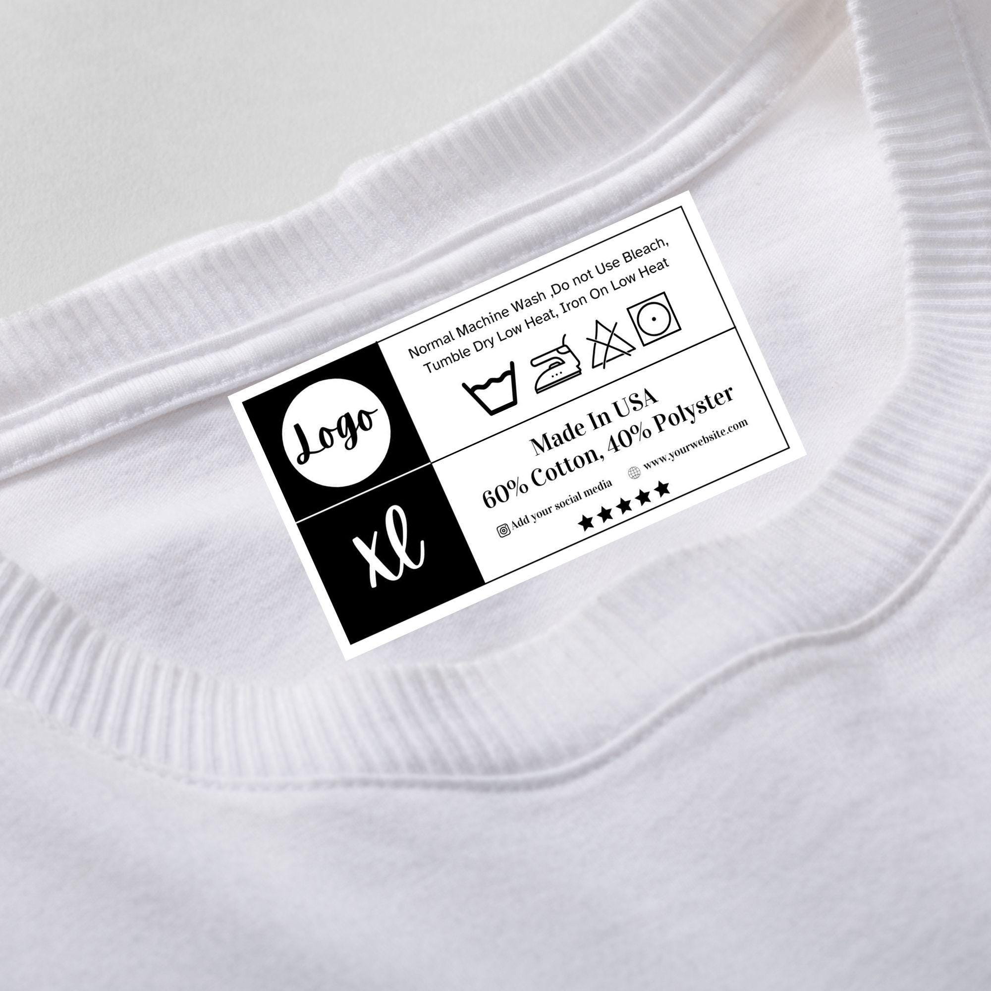 Neck Label Template, Custom Tagless Label, Neck Labels, Custom Clothing ...