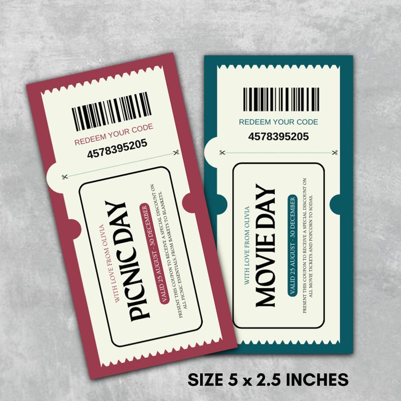 Editable Gift Coupon Template, Canva Design (digital Download) - Etsy