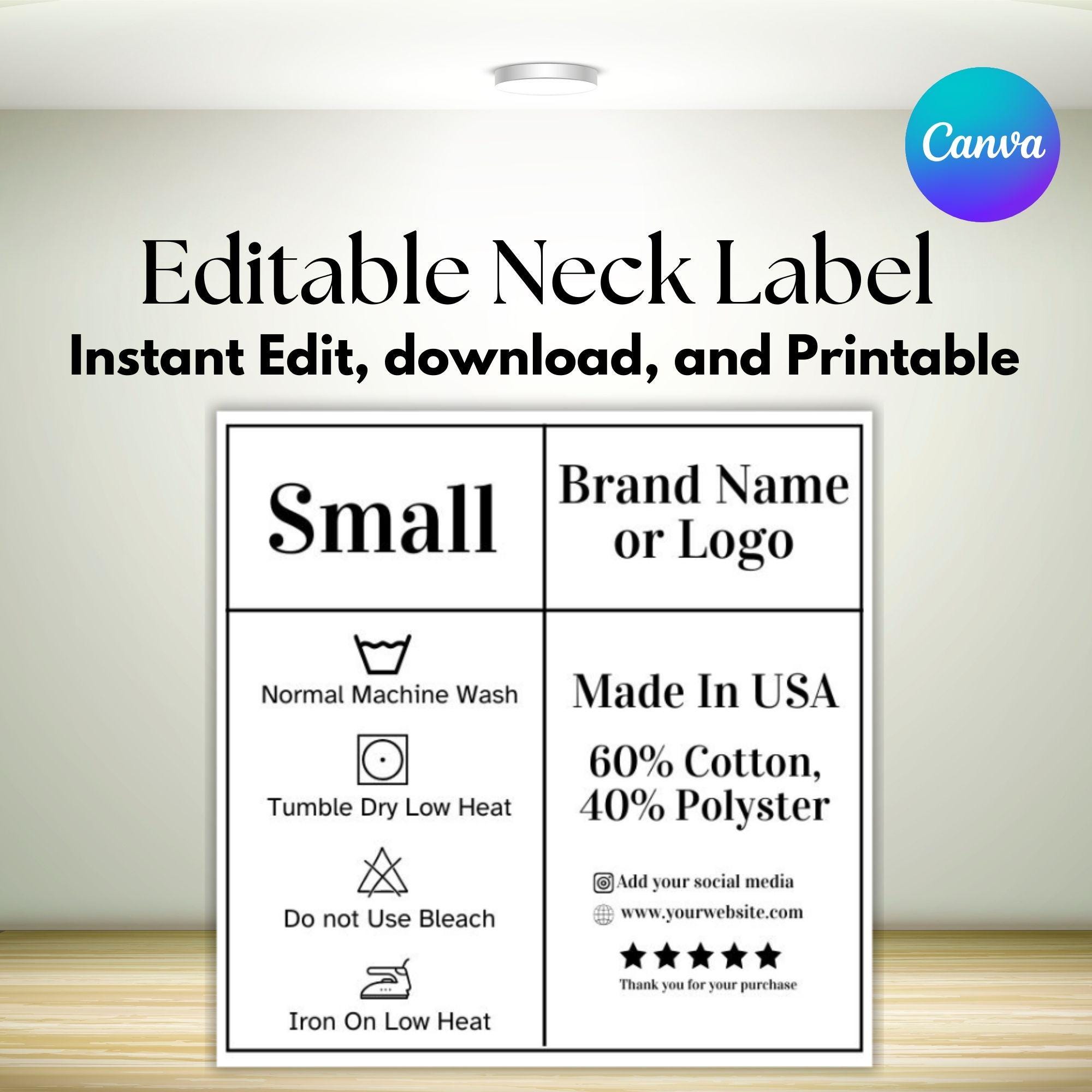 Tagless Neck Label, T-shirt Neck Labels, Custom Tagless Label, Neck ...