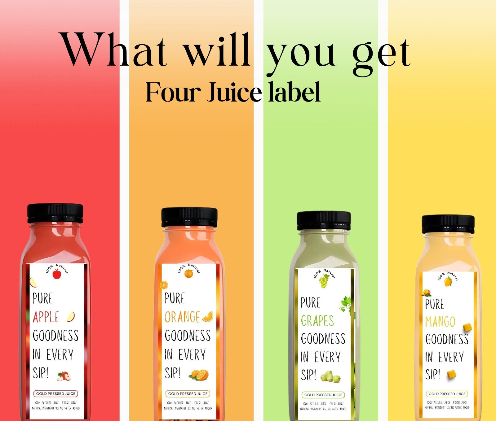 Juice Bottle Label Template, Juice Bottle Label, Editable Juice Labels ...
