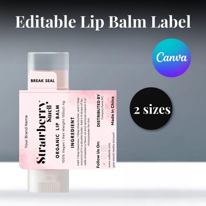 Chapstick Labels - Etsy