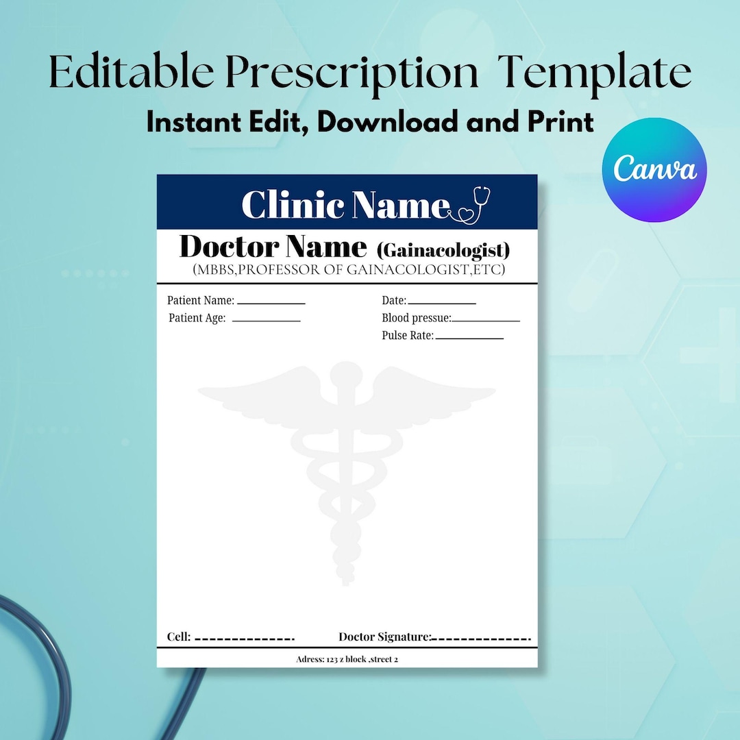 Prescription Template, Adderall Prescription Template, Doctor ...