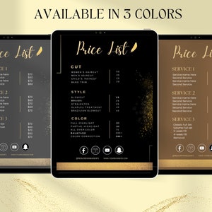 Price List Template, Scan to Pay, Printable Price List, QR Code Sign ...