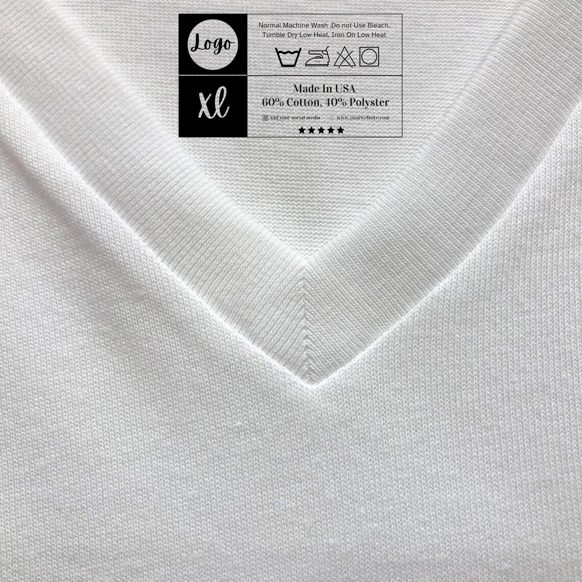 Neck Label Template, Custom Tagless Label, Neck Labels, Custom Clothing ...