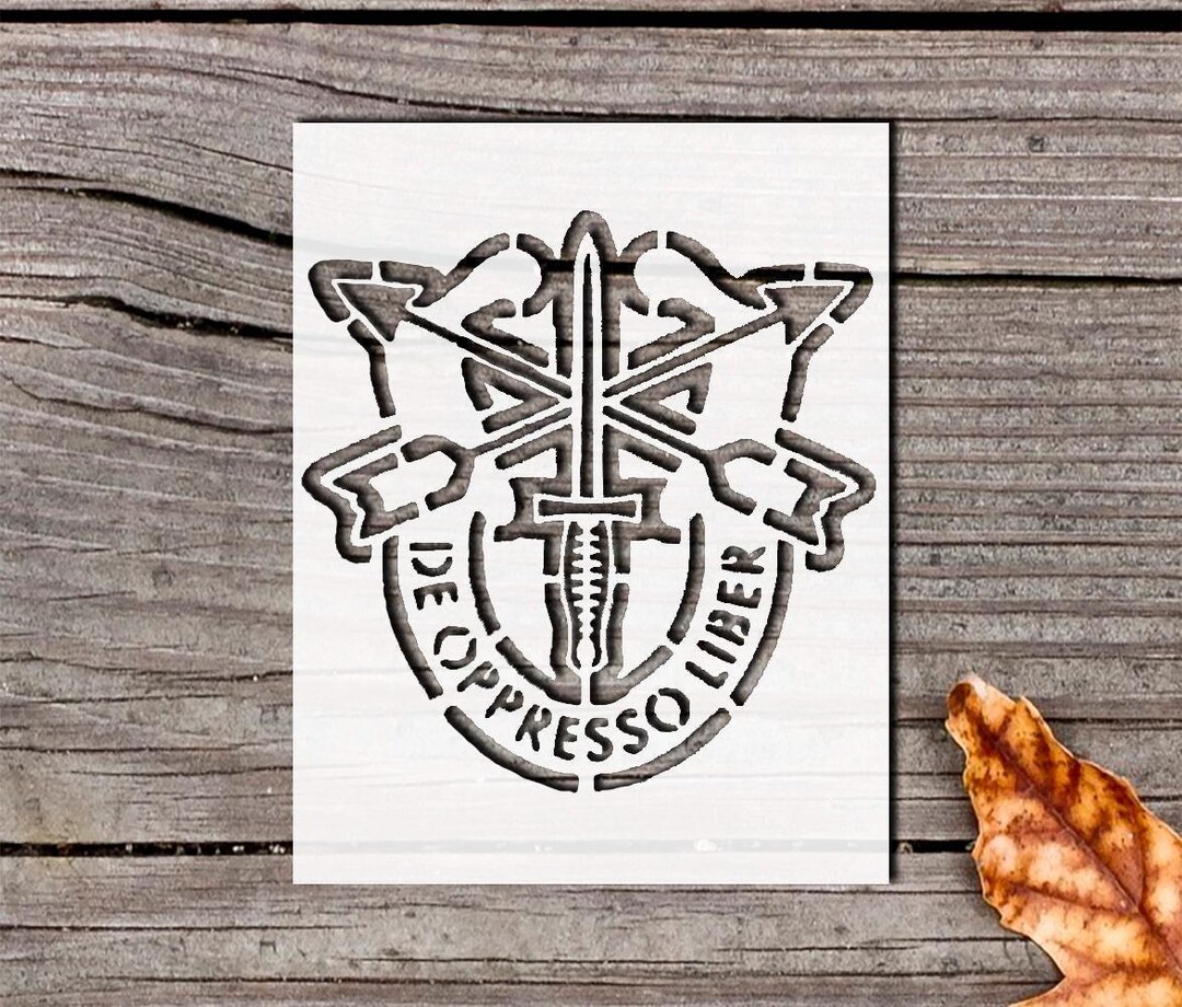 Army Special Forces Crest Stencil Template for Reusable Wall Art DIY ...