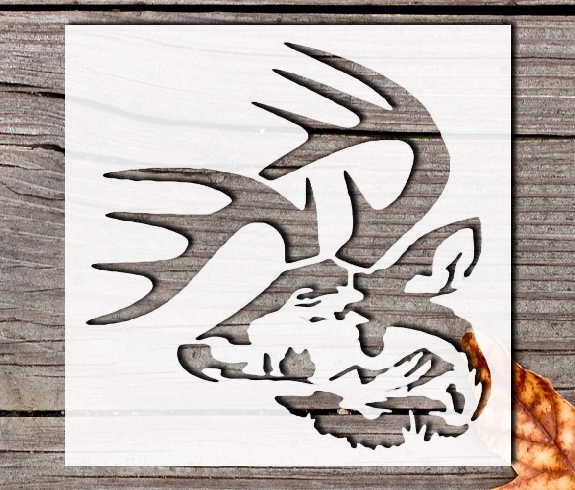 War Deer Wildlife Stencil - Reusable Plastic Template for DIY Art ...