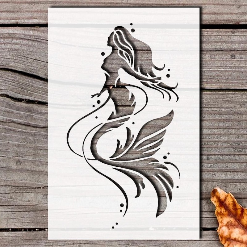 Mermaid Stencil - Etsy