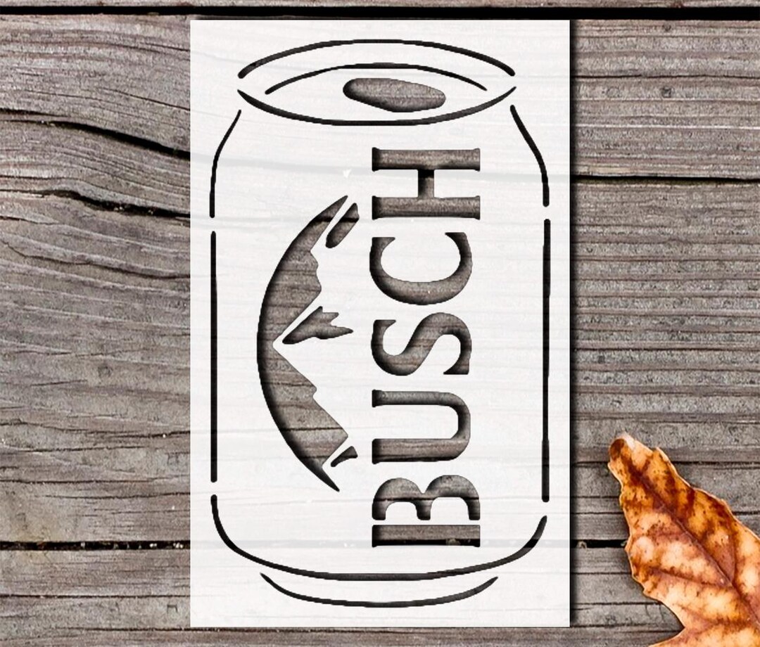 Reusable Stencil 8x5" - Busch Can Design for Crafts, Scrapbooking, Wall ...