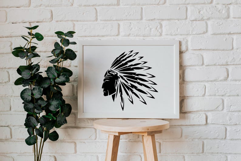 Native American Indian Stencil for Painting 10x10 Inch Reusable Plastic ...