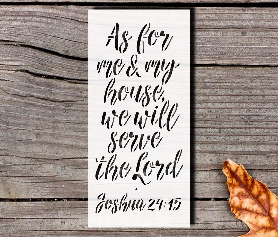 We Will Serve the Lord, Bible Verse Stencils for Painting 3 X 6 ...