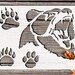 Grizzly Bear Paw Print Stencils Set - Reusable Plastic Templates for ...