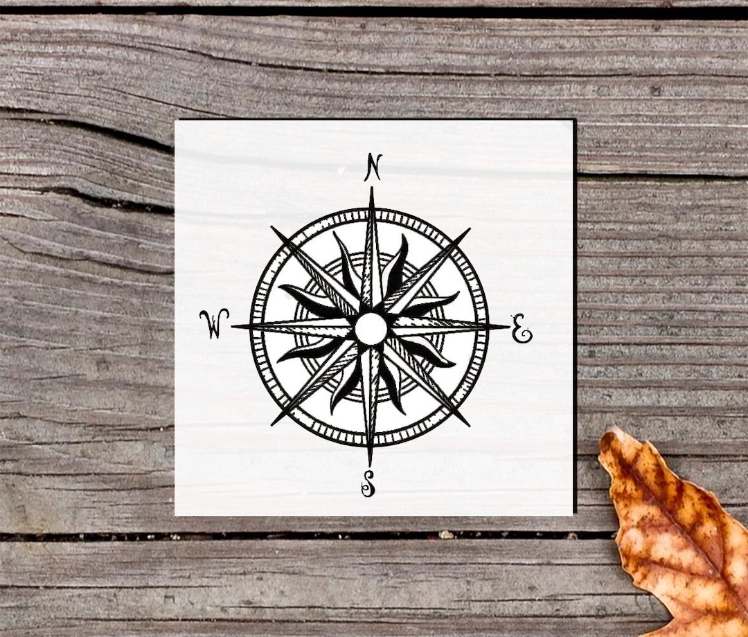 Nautical Compass Rose Stencil for Painting – 12" X 12" Reusable Plastic ...