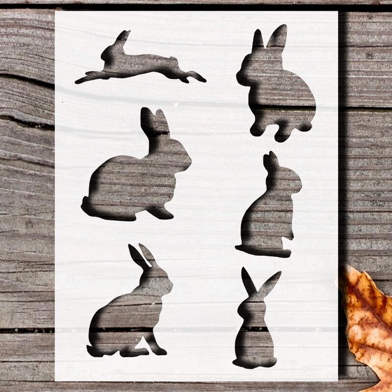 Rabbit Stencil - Etsy