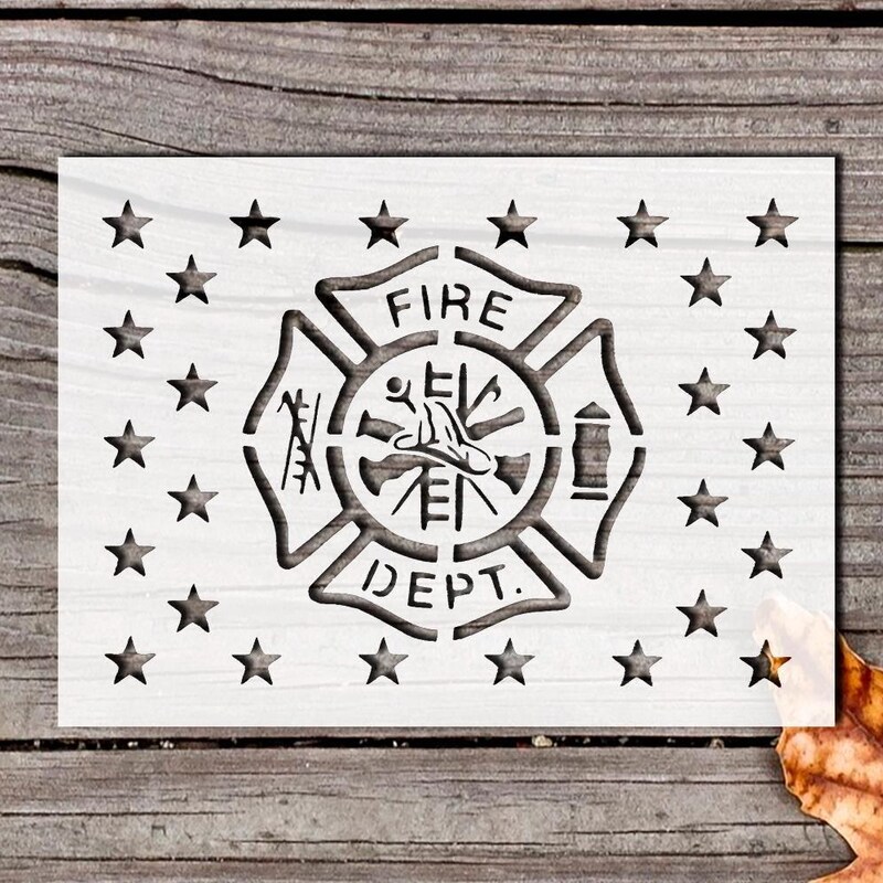 Firefighter Stencil - Etsy