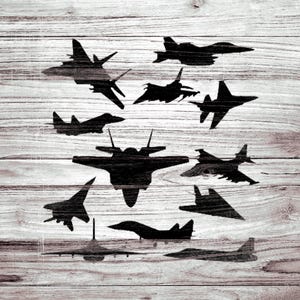 Airforce Fighter Jets Airplanes Stencils for Painting 8.5 X 11 Inch ...