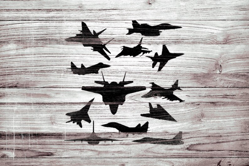 Airforce Fighter Jets Airplanes Stencils for Painting 8.5 X 11 Inch ...