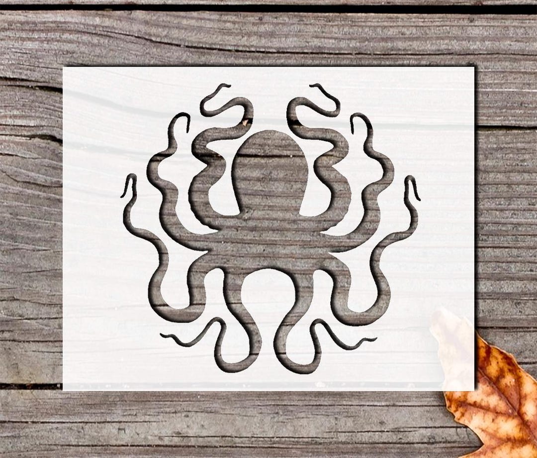 Octopus Stencils for Painting 11 X 8.5 Inch - Reusable Plastic Template ...