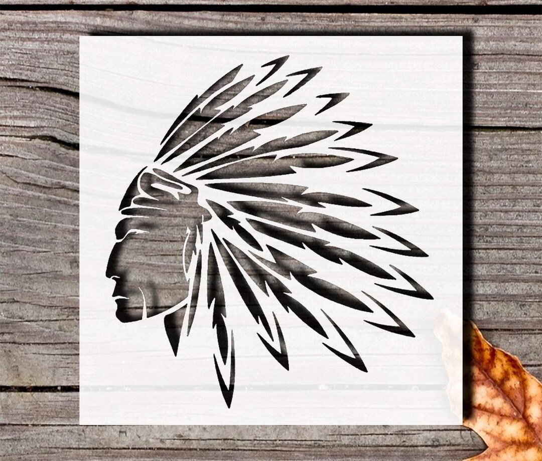 Native American Indian Stencil for Painting 10x10 Inch – Reusable ...