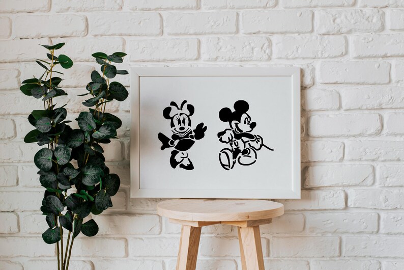Majestic Tribal Art Mice Pair Stencils Template for DIY Crafts Nursery ...