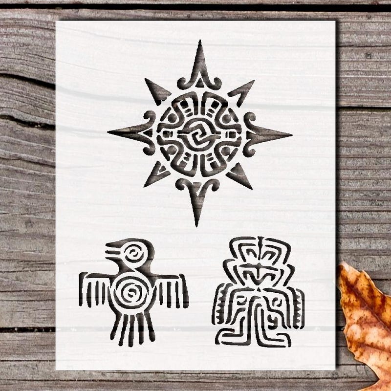 Mayan Stencil - Etsy