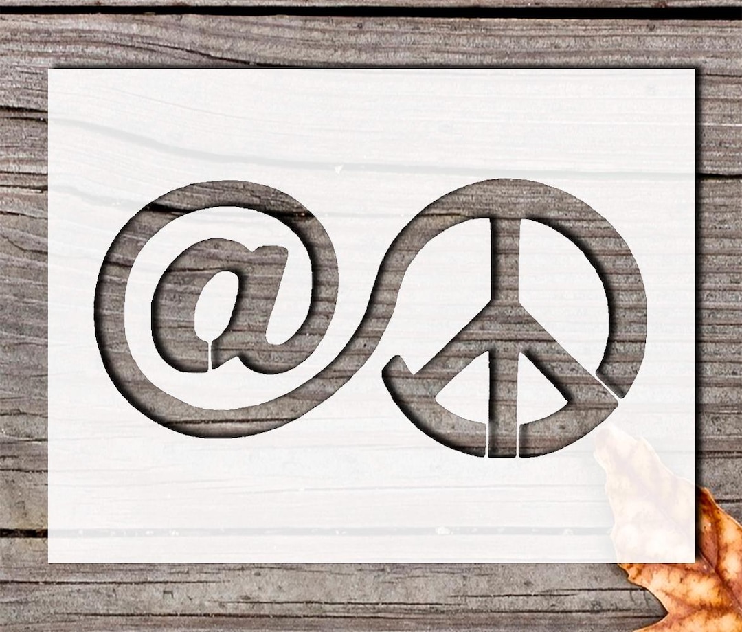 Peace Sign Stencil - Reusable Template for Wall Art, Crafts ...