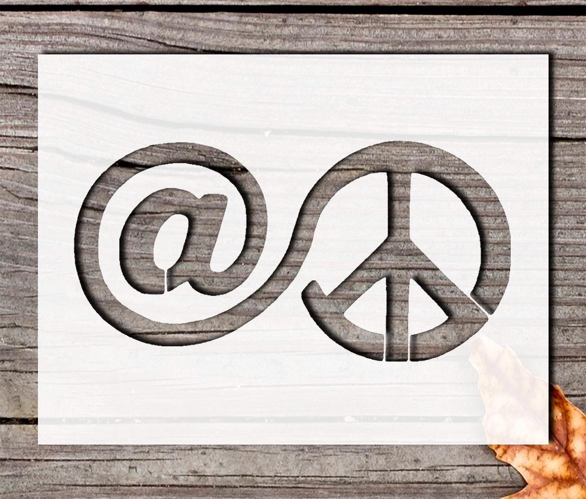 Peace Sign Stencil Reusable Template for Wall Art, Crafts ...