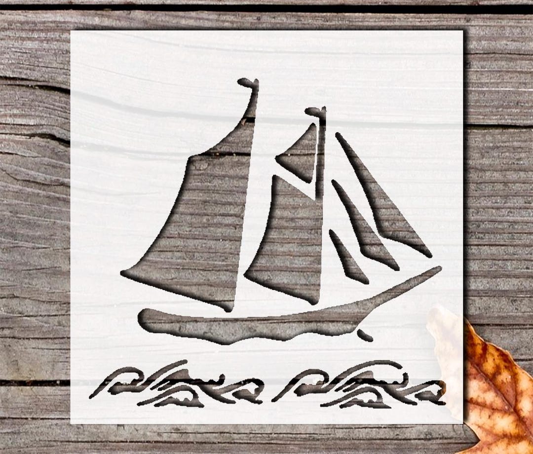 Nautical Ship & Sailing Stencils for Painting, 5.5x5.5 Inch, Reusable ...