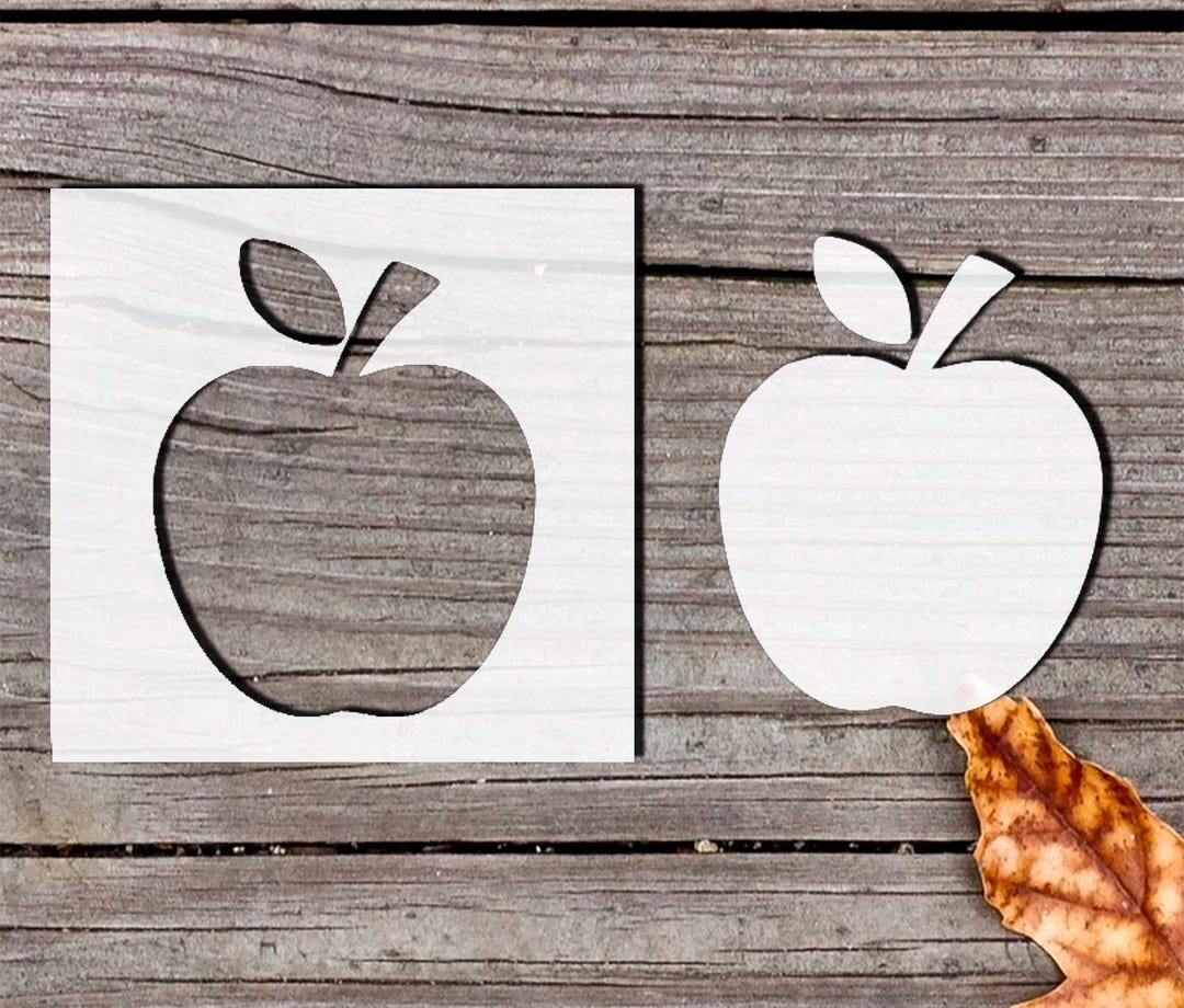 Apples Stencils for Painting, 4-inch, Reusable Plastic Template for ...