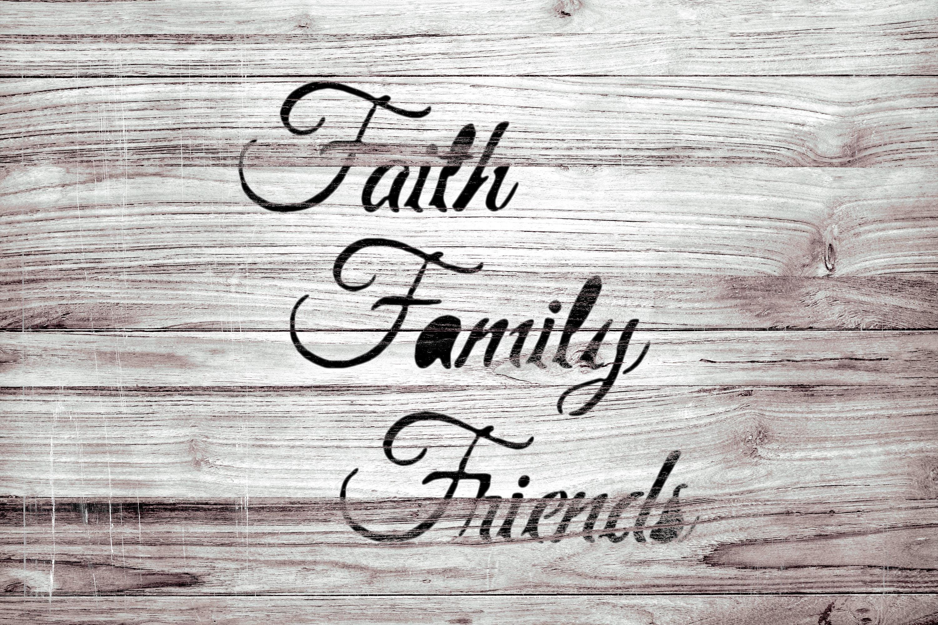 Faith. Family. Friends. Stencils for Painting, 5.5x5.5 Inch, Reusable ...