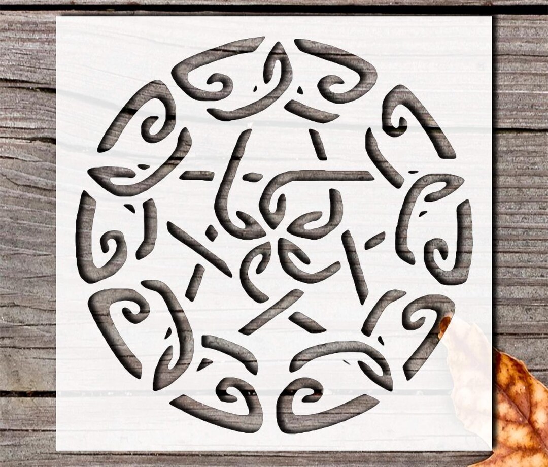 Wiccan Pagan Witchcraft Stencil - Reusable Template for DIY Projects ...