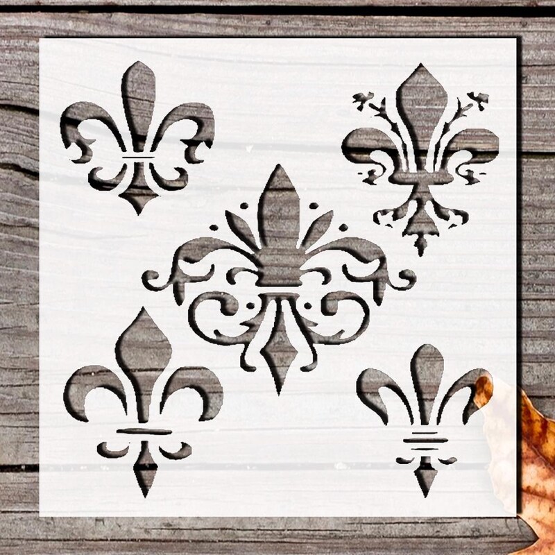 Fleur De Lis Stencils - Etsy