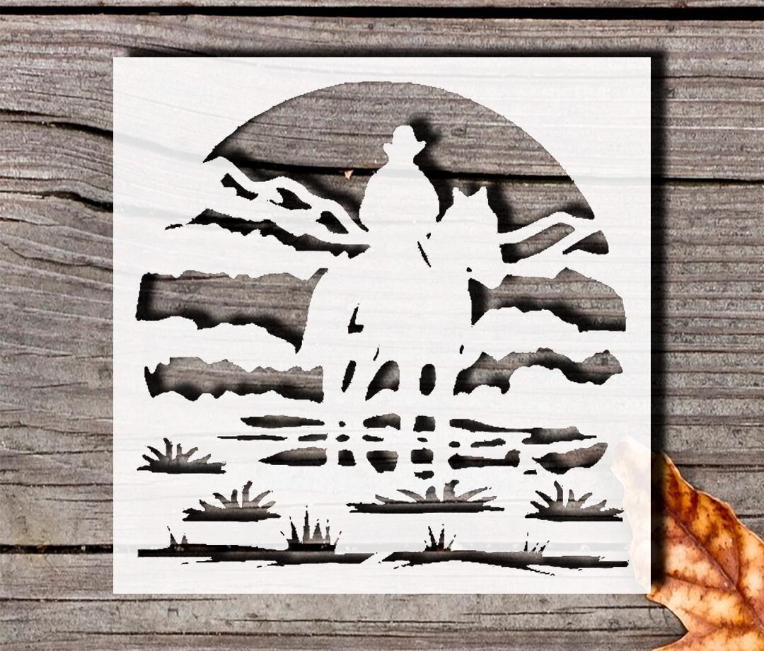 Cowboy Stencils for Painting - Majestic Reusable Plastic Template for ...