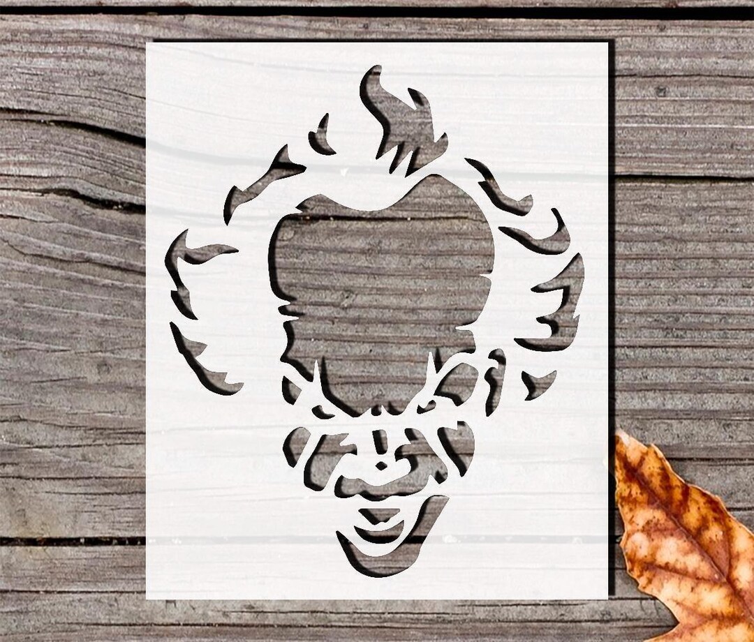 Reusable Evil Clown Stencil Gothic Design Template for DIY Crafts Wall ...