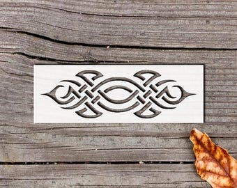 Celtic Line Stencil for Painting – 8" X 3" Reusable Plastic Template ...
