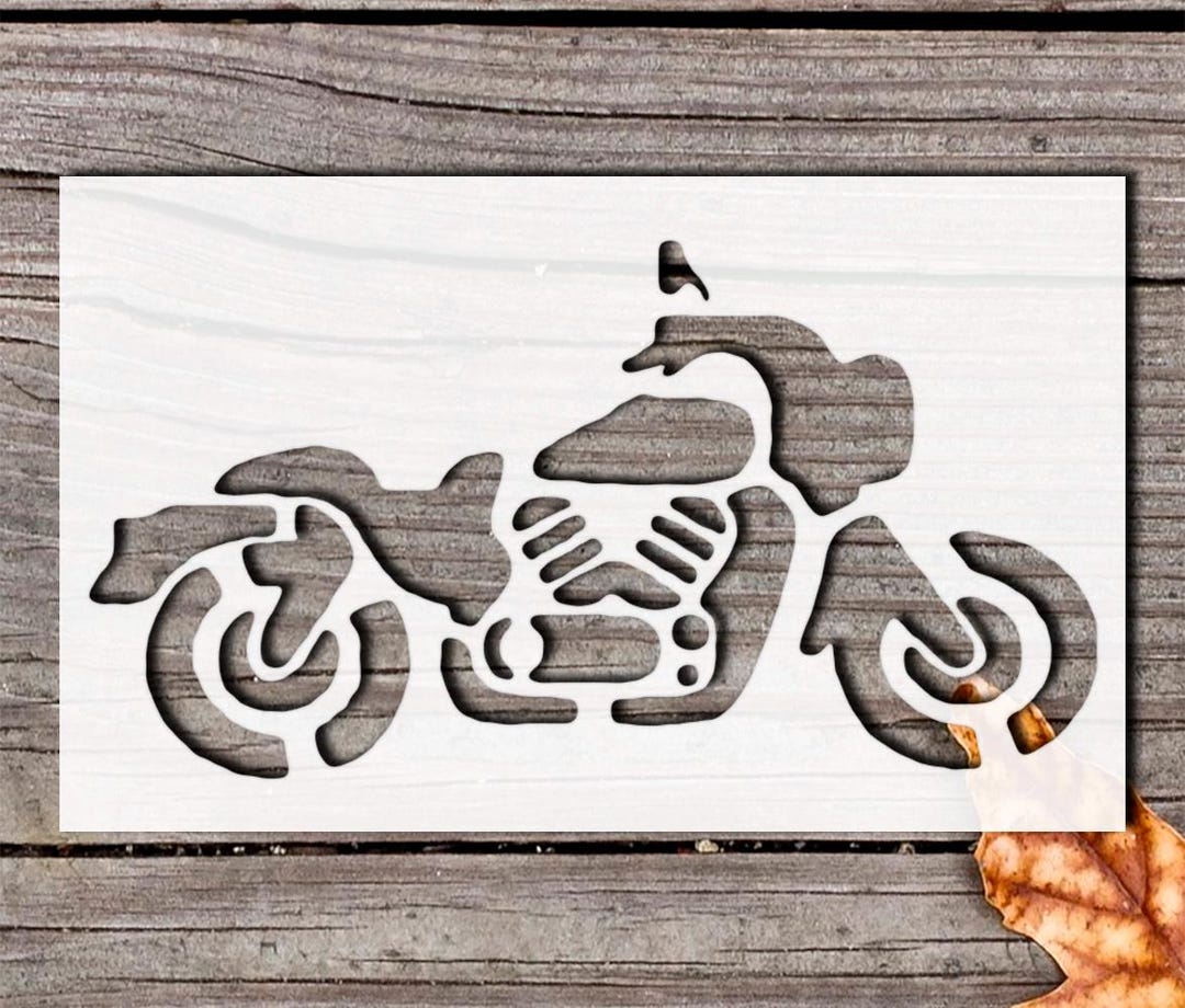Motorcycle Stencil - Reusable Plastic Template for DIY Projects, Wall ...