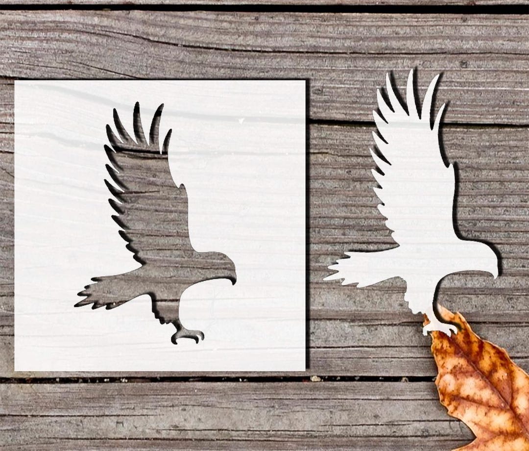 Hawk Stencils for Painting, 4 Inch, Reusable Plastic Template for ...