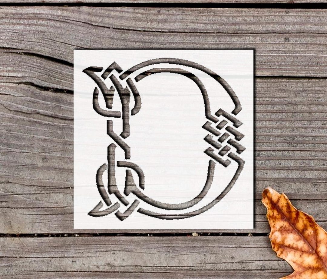 Celtic Initial D Design Stencil for Painting – 5.5"l X 5.5"w - Etsy