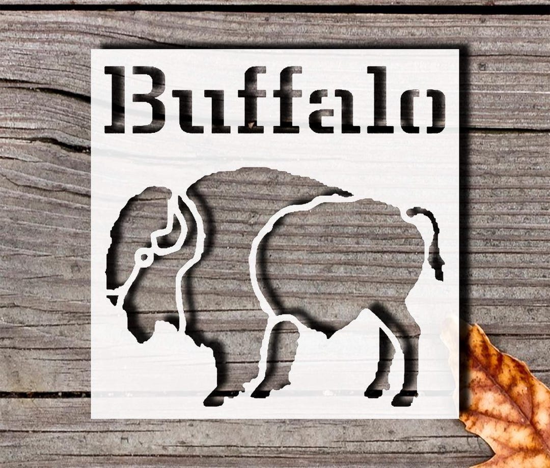 Buffalo Logo Stencil Template for DIY Crafts - Majestic Tribal Wild Art ...
