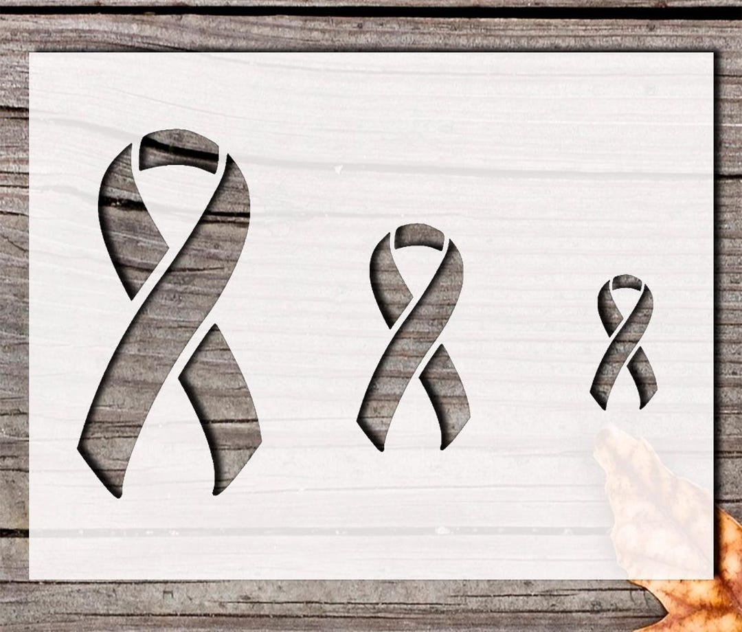 Reusable Awareness Ribbon Stencil Template for Boho Wall Art DIY Crafts ...