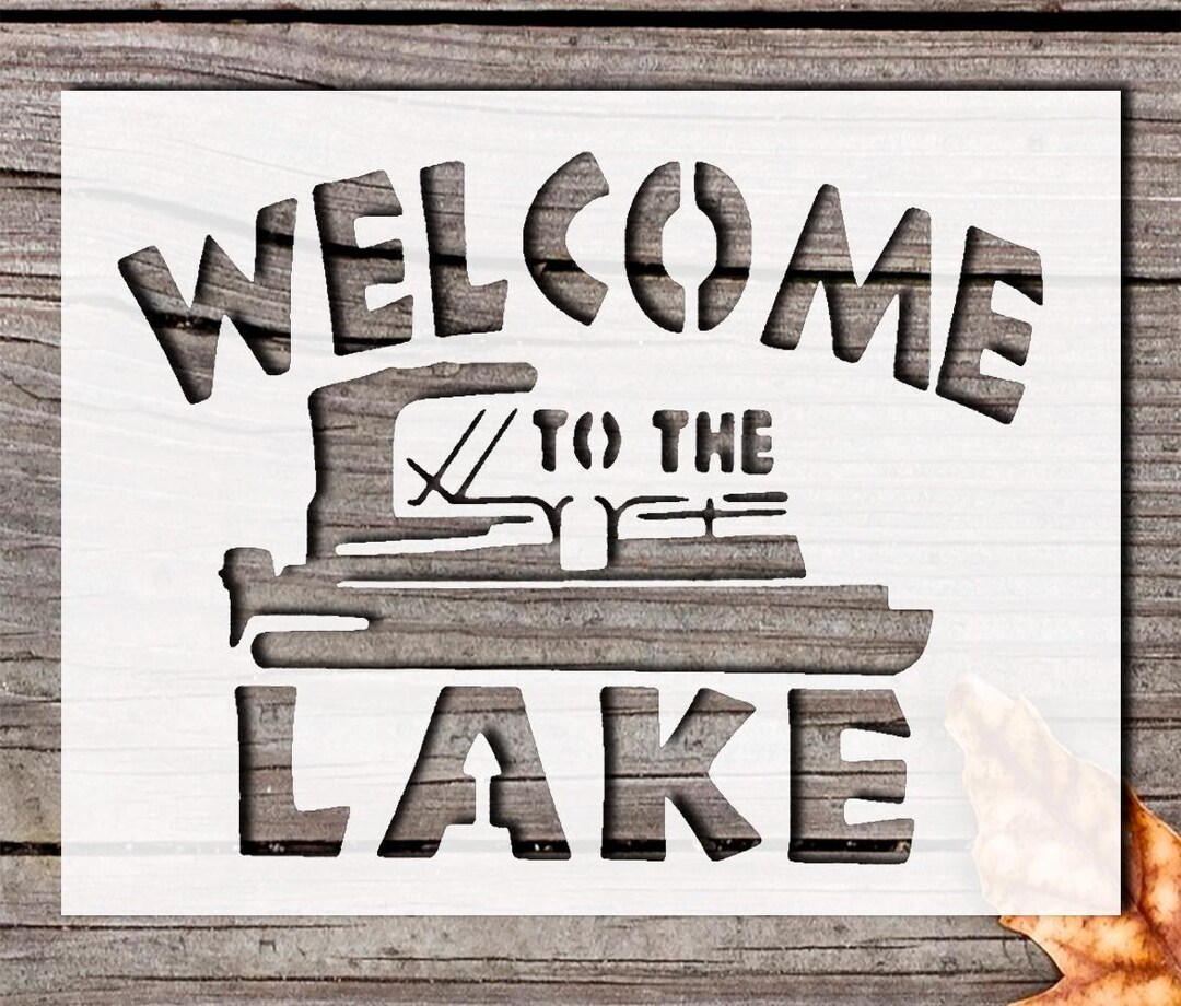 Majestic Lake Wall Art Stencil Template for DIY Crafts Nursery Decor ...