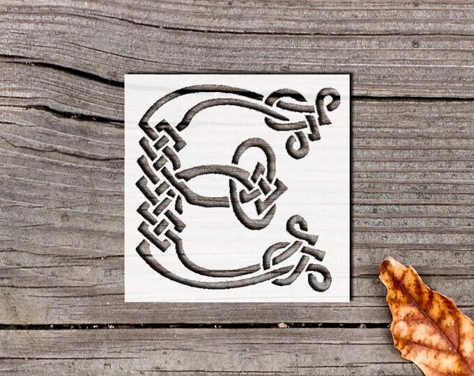 Celtic Initial E Design Stencil for Painting – 5.5" X 5.5" Reusable ...