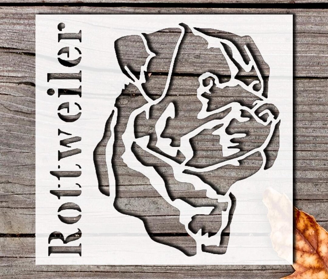 Rottweiler Dog Stencil Template - Majestic Tribal Design for Reusable ...