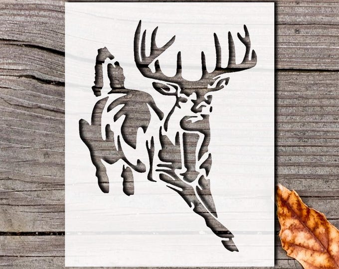 Deer Stencil Reusable Deer Stencils, Large Deer Stencil, Deer Stencil, Nature Stencils, Animal ...
