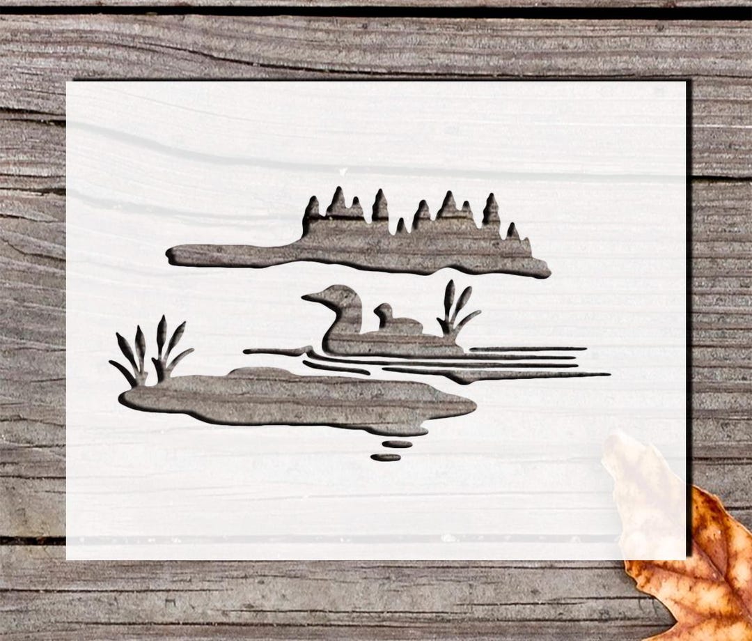 Duck & Lake Wilderness Stencils for Painting, 11x8.5 Inch, Reusable ...